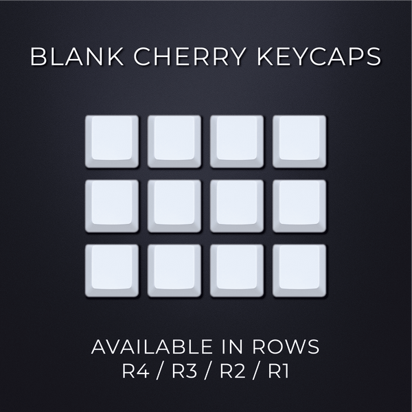 Single Blank Cherry PBT Keycaps – Choose Any Row – Krome Keycaps LTD