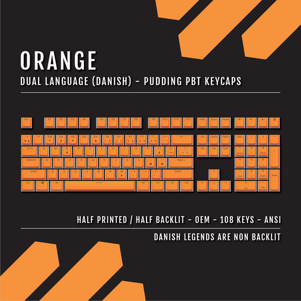 Orange Danish Dual Language PBT Pudding Keycaps – Krome Keycaps LTD