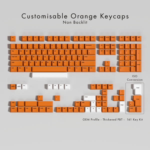 Customisable Orange PBT Keycaps - Non-Backlit – Krome Keycaps LTD