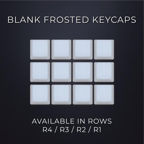 Single Blank Frosted OEM PBT Keycaps – Choose Any Row – Krome Keycaps LTD