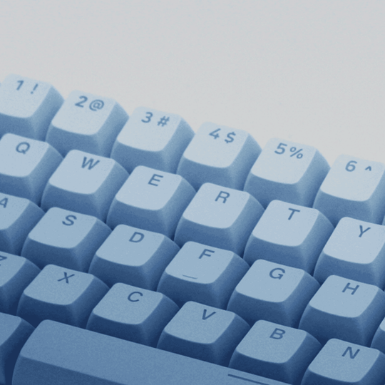 Pastel Blue Gradient Backlit PBT Keycaps – Krome Keycaps LTD