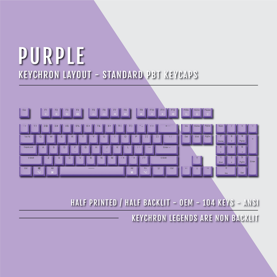 Purple Keychron (Layout) Dual Language PBT Keycaps – Krome Keycaps LTD