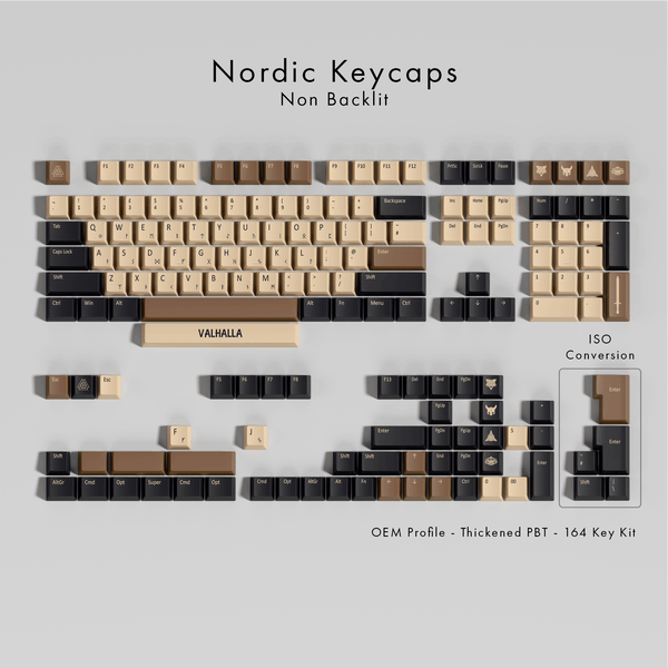Nordic PBT Keycaps - Non-Backlit – Krome Keycaps LTD