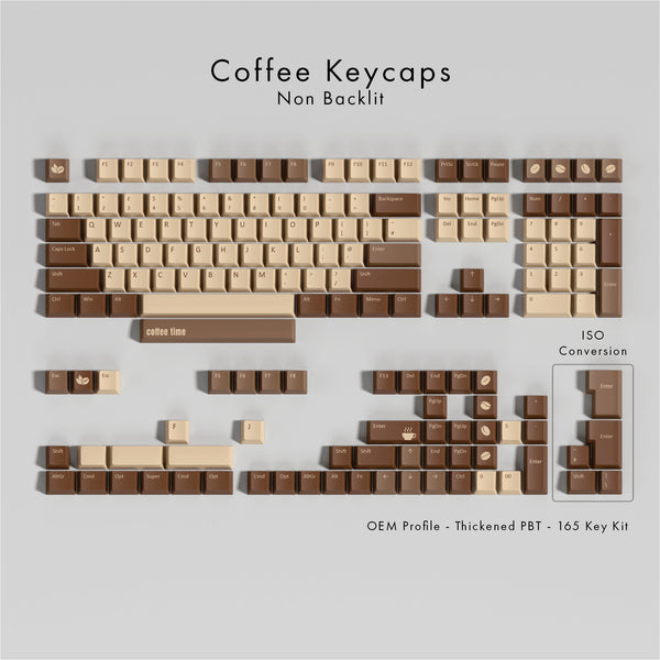 Coffee PBT Keycaps - Non-Backlit – Krome Keycaps LTD