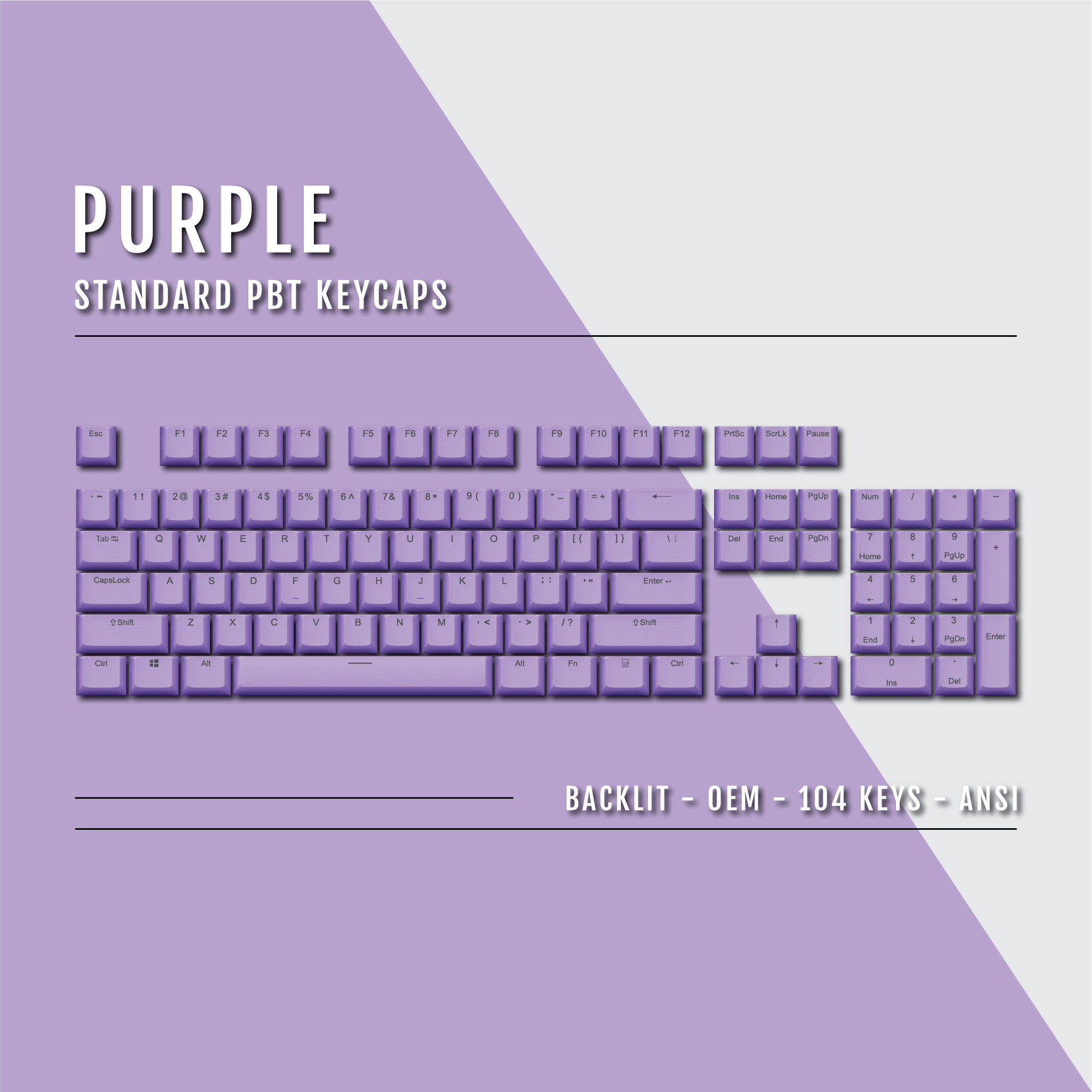 Purple Backlit PBT Keycaps – Krome Keycaps LTD