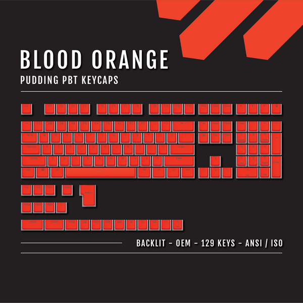 Blood Orange Backlit PBT Pudding Keycaps – Krome Keycaps LTD