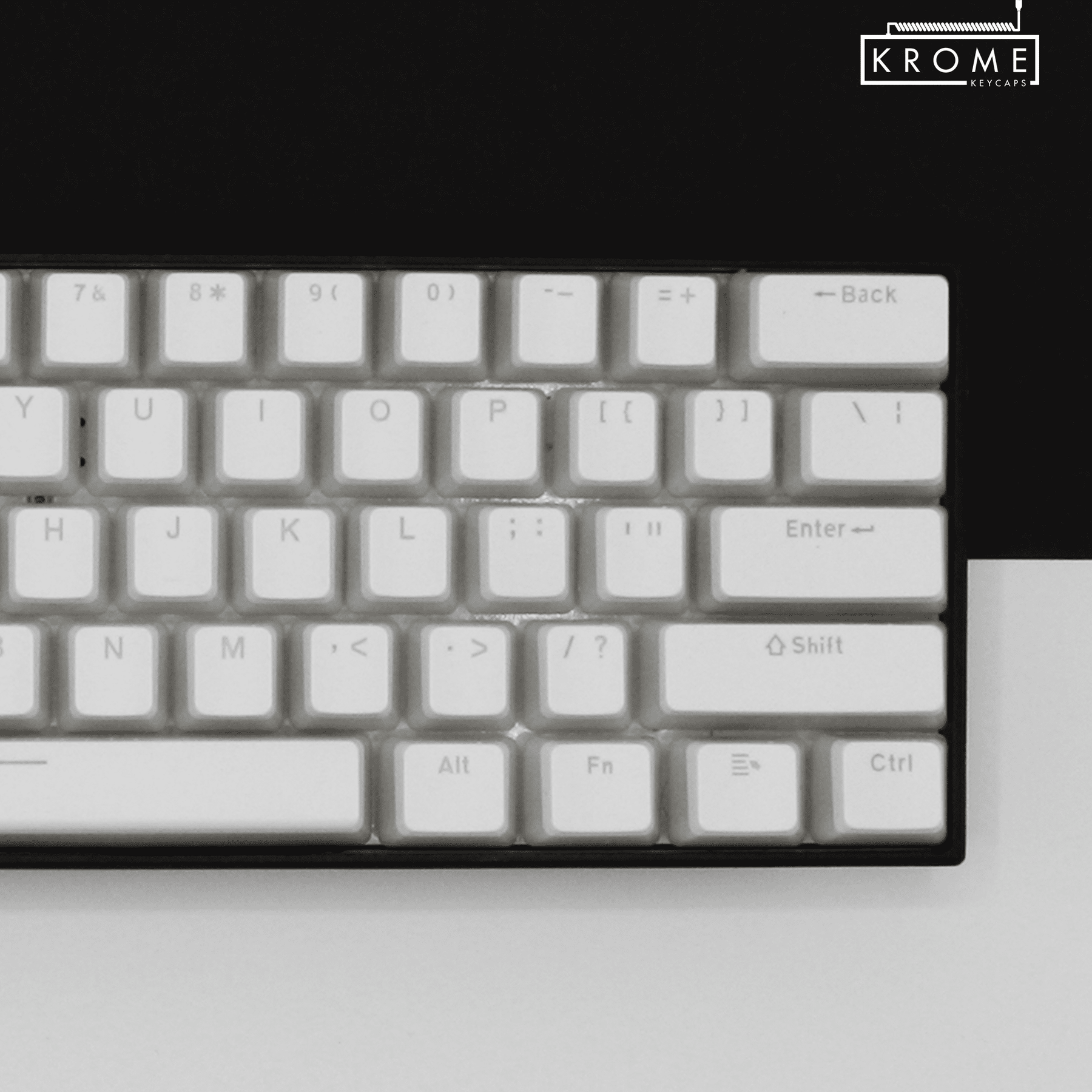 White Japanese Dual Language PBT Pudding Keycaps – Krome Keycaps LTD