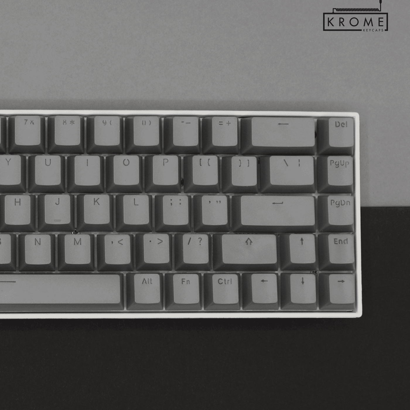 Grey PBT German Keycaps - ISO-DE - 65/75% Sizes - Dual Language Keycap ...