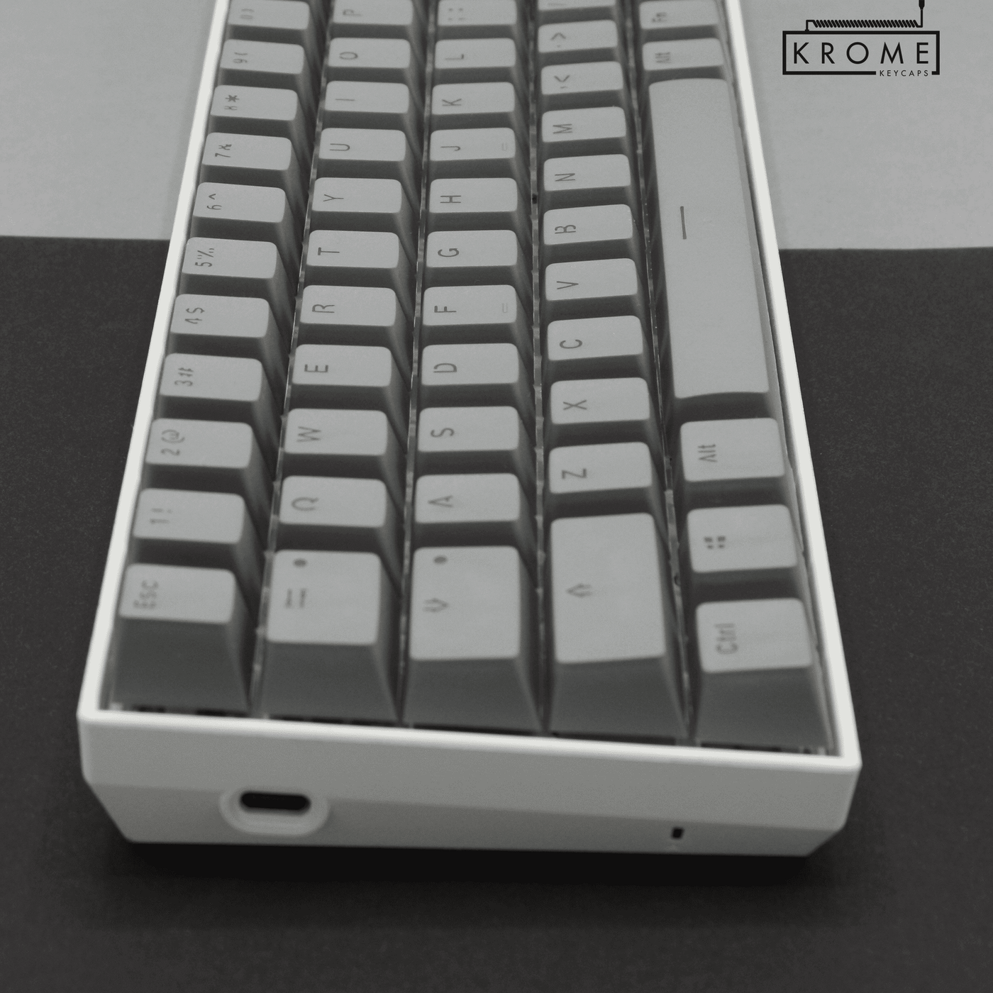 Grey PBT German Keycaps - ISO-DE - 65/75% Sizes - Dual Language Keycap ...