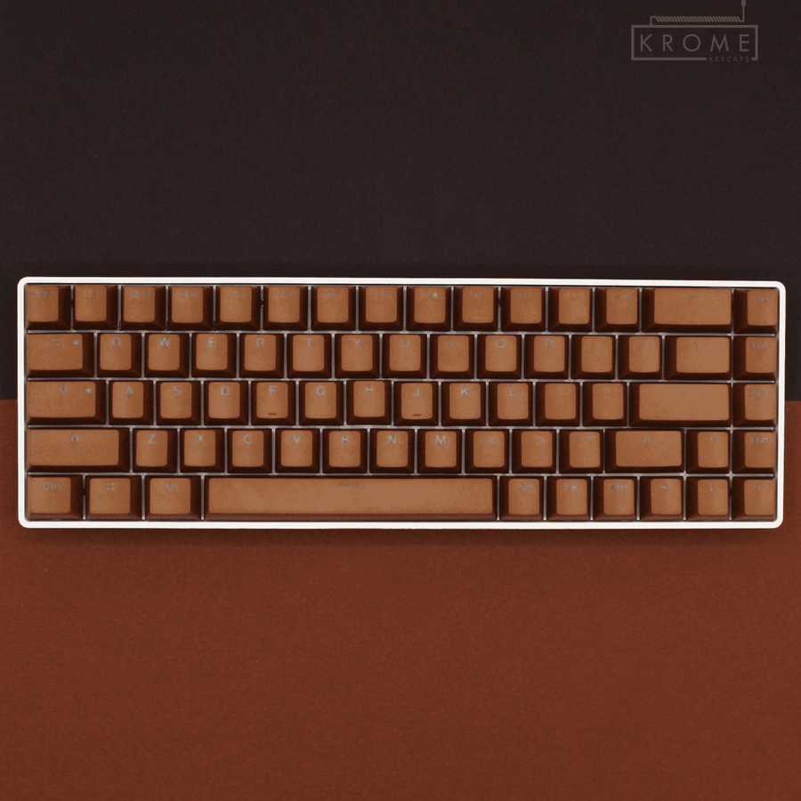 Light Brown UK & Japanese Dual Language PBT Keycaps – 65/75% – Krome ...