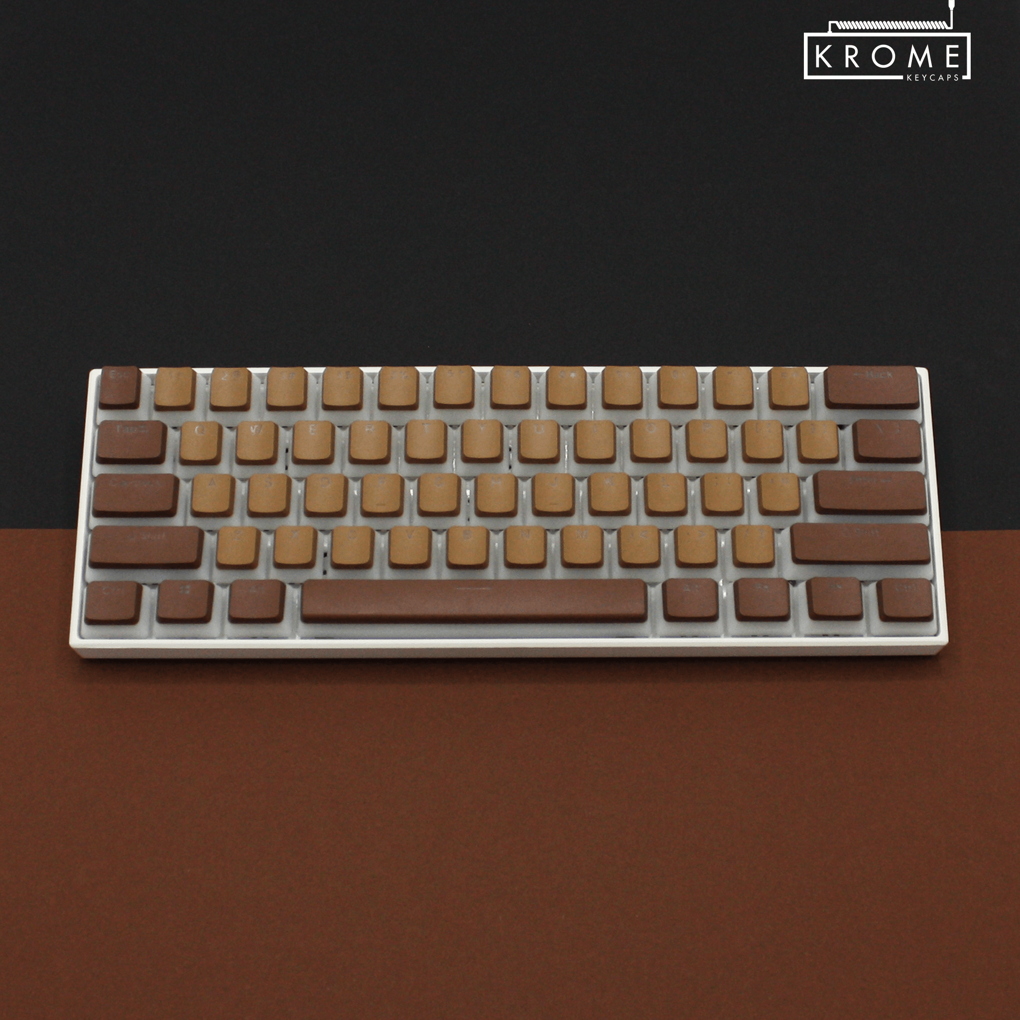 ANSI - Pudding Brown & Light Brown PBT Keycaps – Krome Keycaps LTD