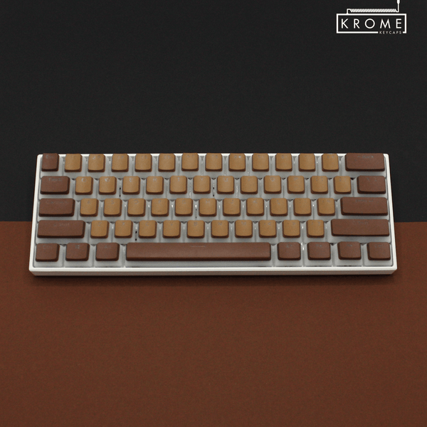 ANSI - Pudding Brown & Light Brown PBT Keycaps – Krome Keycaps LTD