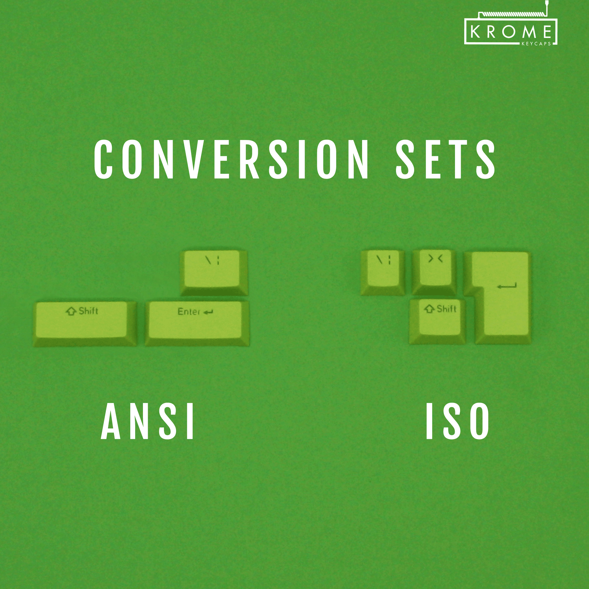 ANSI/ISO - Standard Conversion Kits - Green – Krome Keycaps LTD