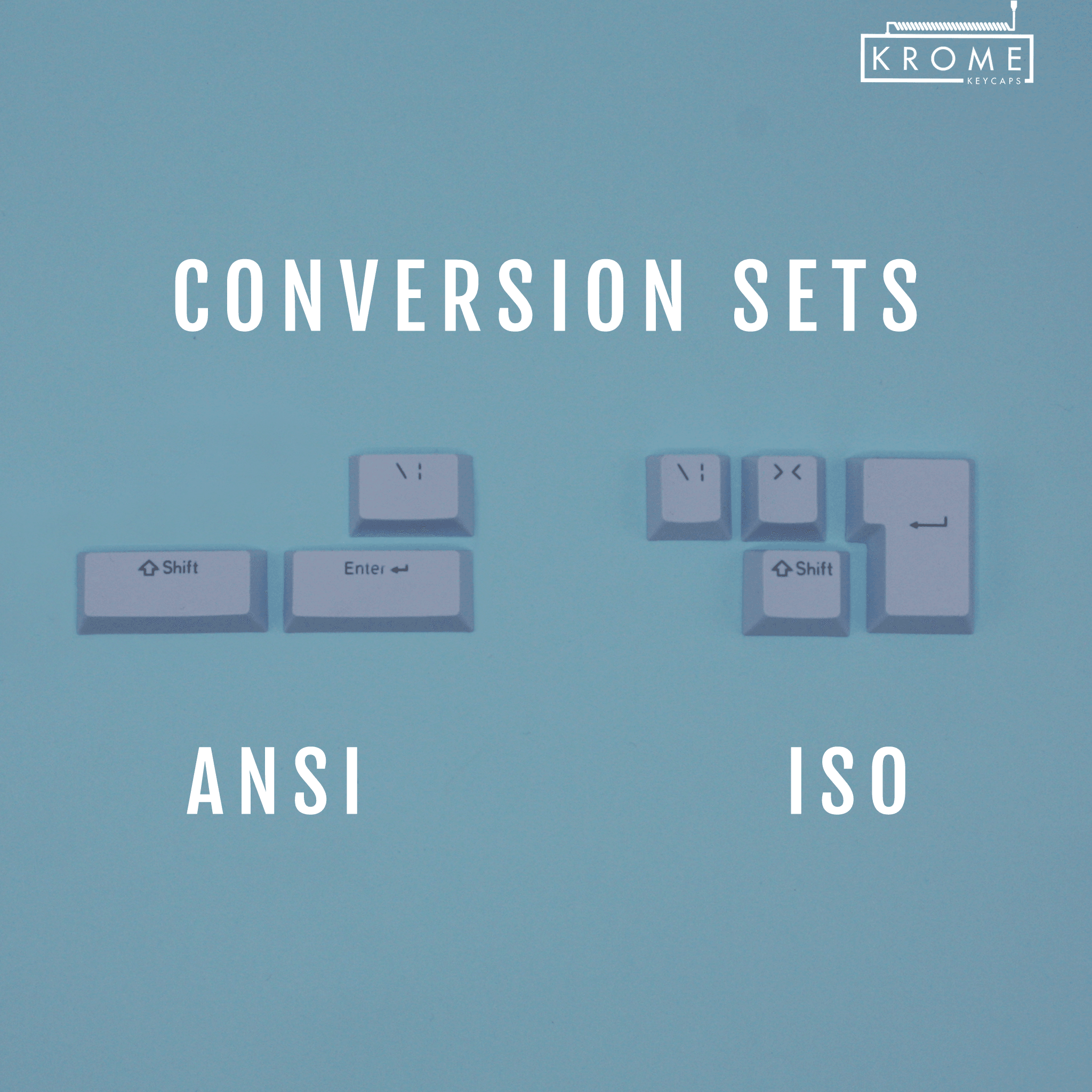 ANSI/ISO - Standard Conversion Kits - Light Blue – Krome Keycaps LTD