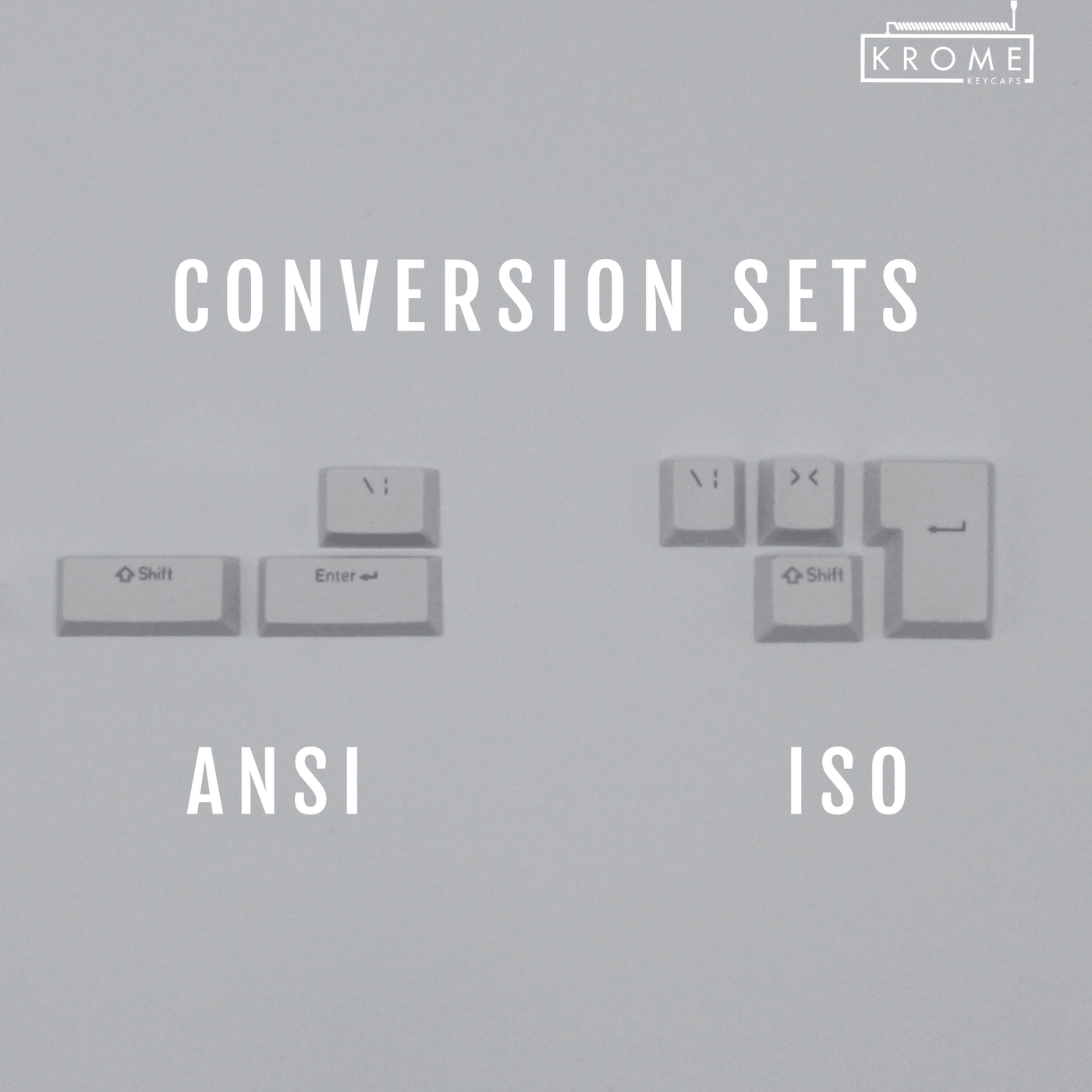 ANSI/ISO - Standard Conversion Kits - White – kromekeycaps