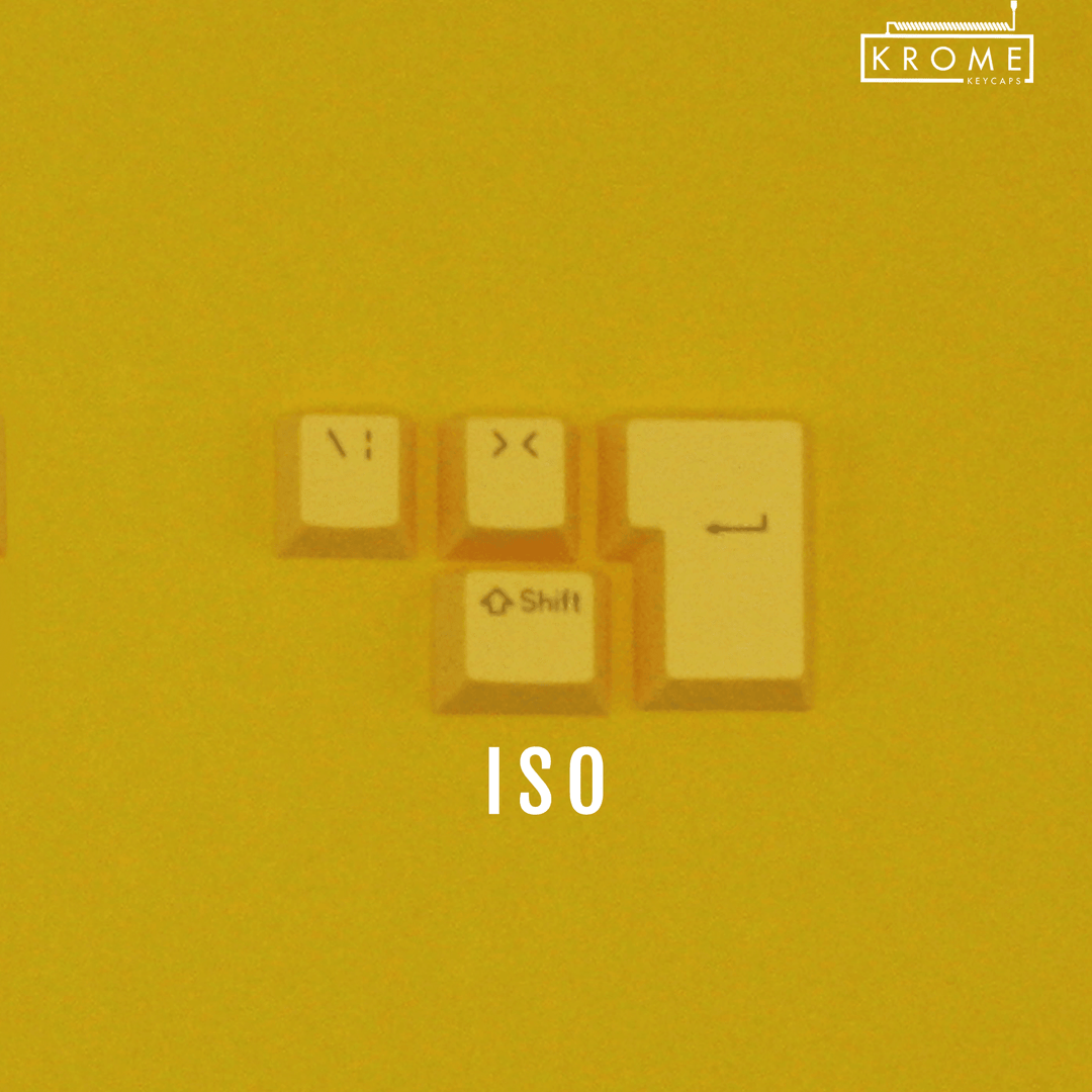 ANSI/ISO - Standard Conversion Kits - Yellow - kromekeycaps
