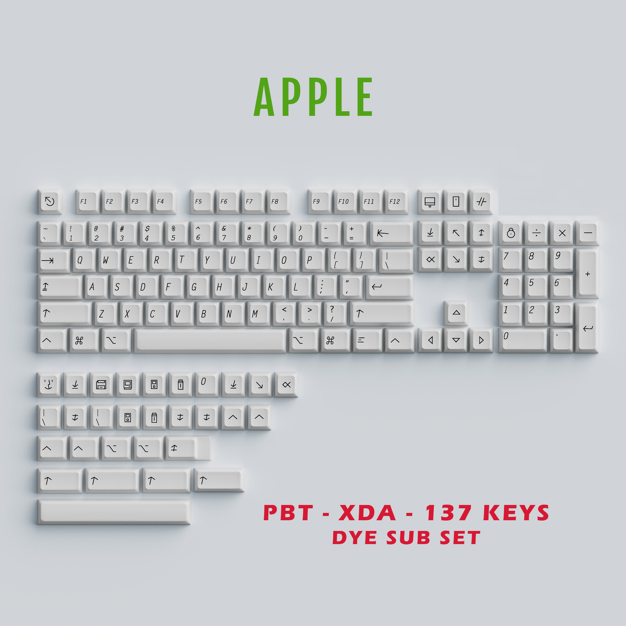 Apple - XDA - 137 Keycaps – Krome Keycaps LTD
