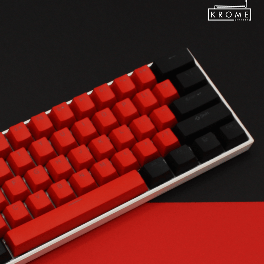 ISO/ANSI - Standard Black & Red PBT Keycaps – Krome Keycaps LTD