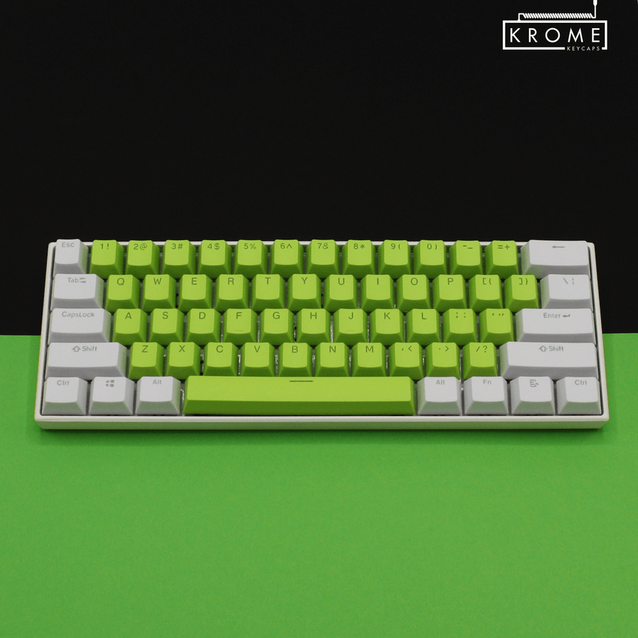 ISO/ANSI - Standard White & Green PBT Keycaps – Krome Keycaps LTD