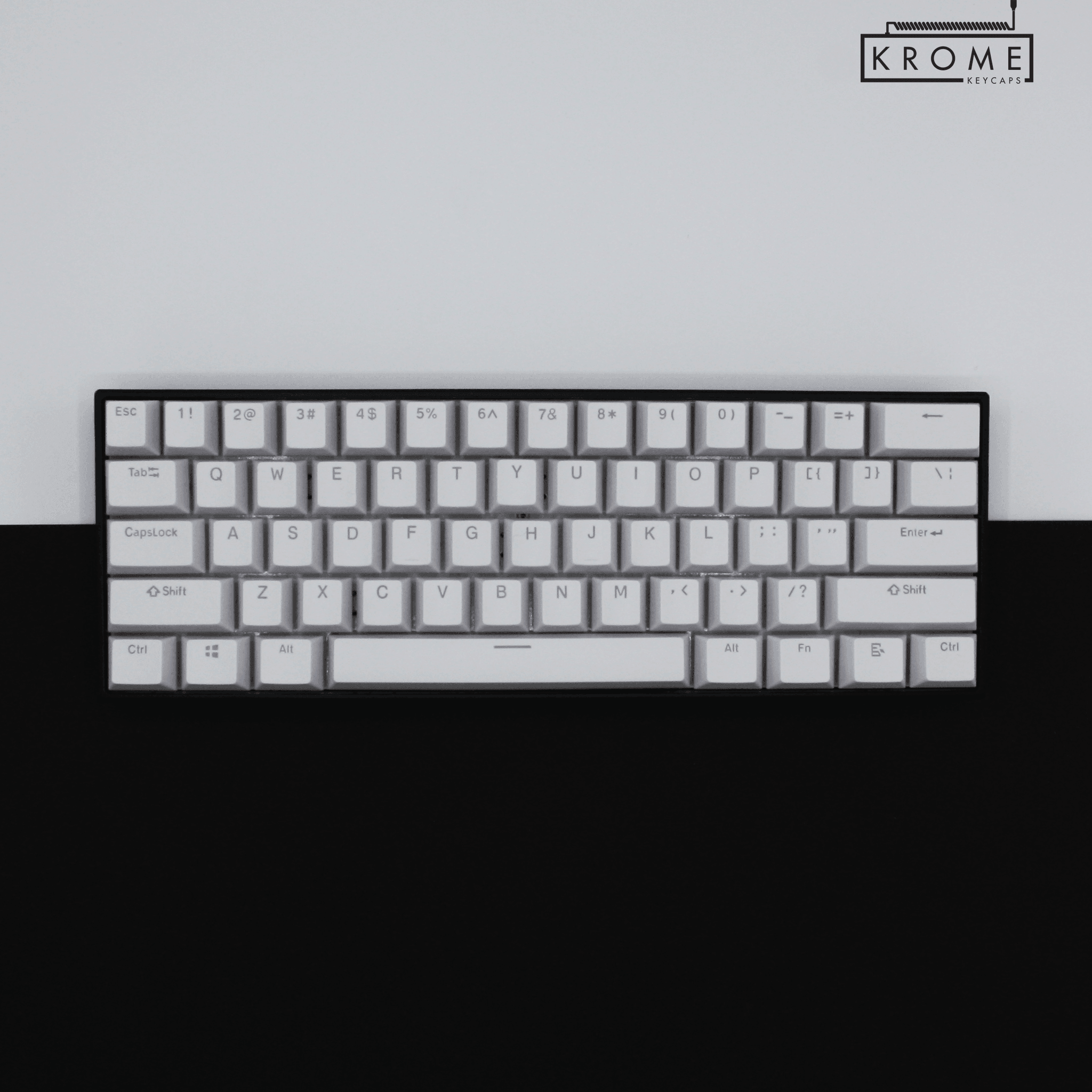 ISO/ANSI - Standard White PBT Keycaps – kromekeycaps