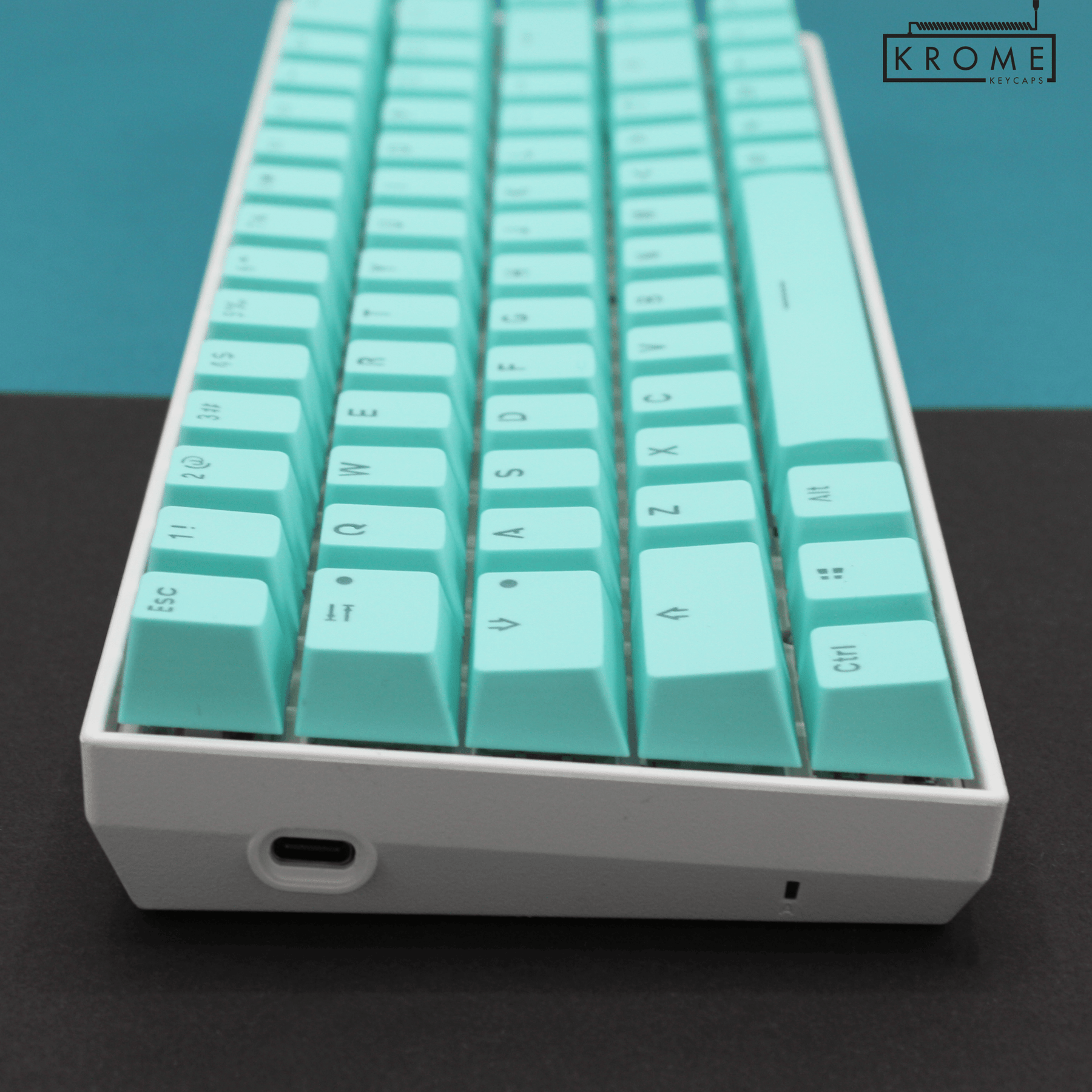 US Cyan Backlit Keycaps - ISO/ANSI - 65/75% – Krome Keycaps LTD