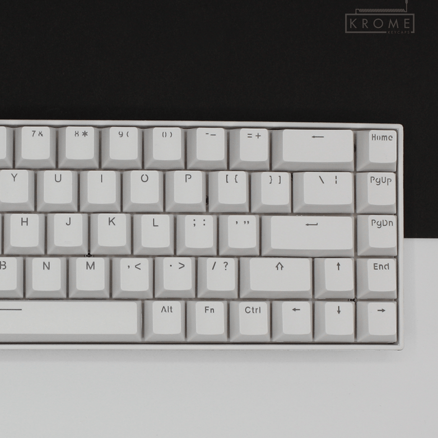 White Backlit PBT Keycaps - 65/75% – Krome Keycaps LTD